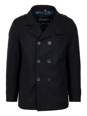Herno Double Breasted Jacket - Blue