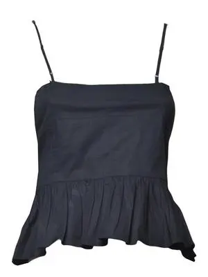 MARANT ETOILE Pleated Animal Print Blouse - Nero
