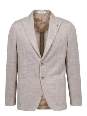 Tagliatore Wool Blend Single-breasted Blazer - Beige
