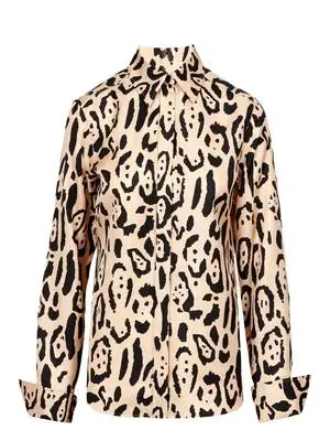 SPORTMAX Animal Print Silk Shirt