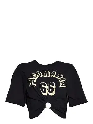 Rabanne Rabanne Embellished Logo T-Shirt Nero