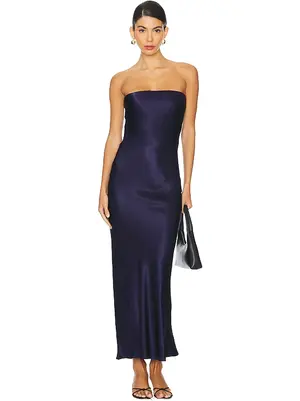 SNDYS X Angel Strapless Midi Dress - Navy