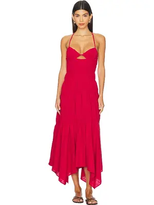 SNDYS X Tahlia Dress - Cherry Red