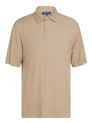 Frescobol Carioca Mello Linenjersey Polo Shirt - Beige