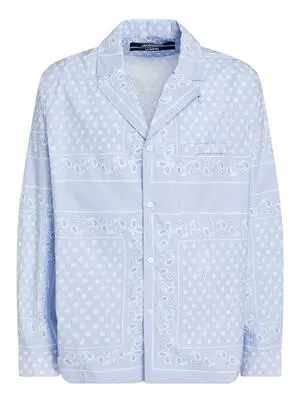 Jacquemus Luis Printed Cottonpoplin Shirt - Light Blue