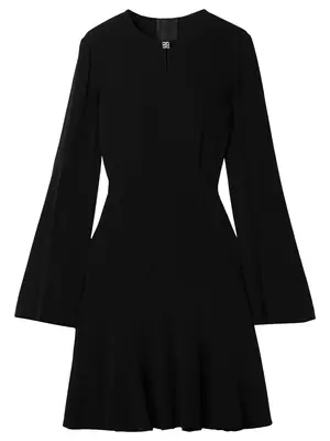 Givenchy Embellished Cutout Crepe Mini Dress - Black