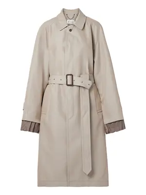 MAISON MARGIELA Belted Cotton-blend Gabardine Trench Coat - Neutrals