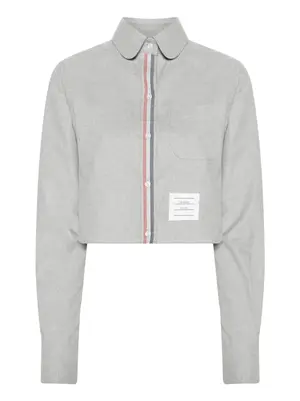 THOM BROWNE Thom Browne Rounded-Collar Cropped Shirt