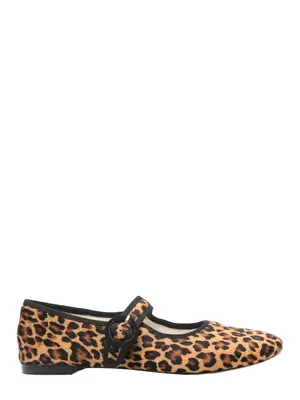 Repetto Georgia Leopard Print Ballet Flats - Brown