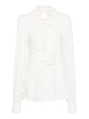 GENNY Crepe De Chine Blouse - White