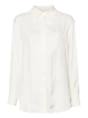Victoria Beckham Monogram Jacquard Shirt - White