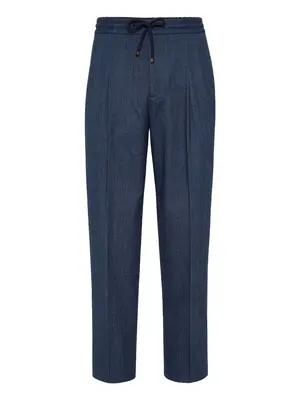 BRUNELLO CUCINELLI Brunello Cucinelli Drawstring Tapered Trousers