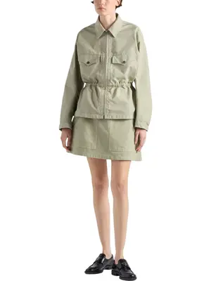 Prada Canvas Mini Skirt - Green
