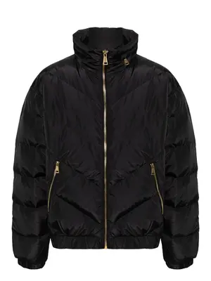 Versace Logo-print Padded Jacket - Black
