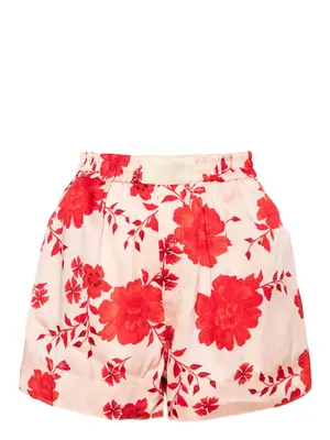 PARLOR Parlor Floral-Print Thigh-Length Shorts