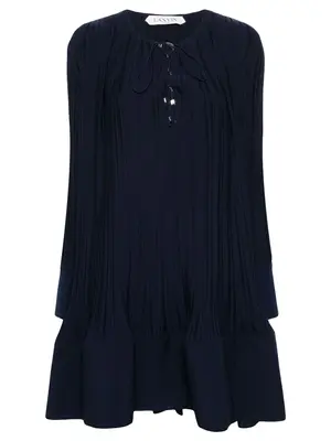 LANVIN Pleated Midi Dress - Blue