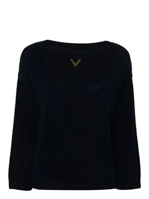 VALENTINO Valentino Garavani Logo-Plaque Sweater