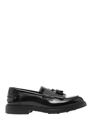 DOUCAL'S Leather Tassel Loafers - Black