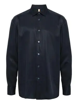 BOSS Cotton Long-sleeve Shirt - Blue