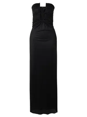 Christopher Esber Strapless Gathered Maxi Dress - Black