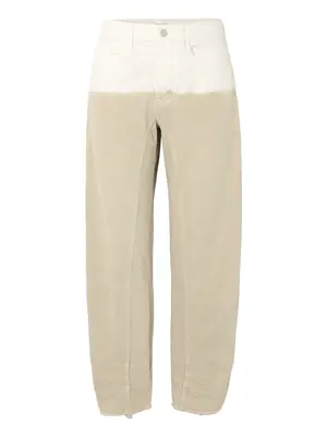 JIL SANDER Dégradé Frayed Straight-leg Jeans - Brown