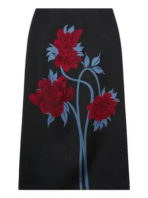 La DoubleJ Pencil Skirt - Peonies Jacquard Blue