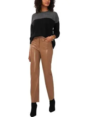Vince Camuto VINCE CAMUTO Color Blocked Pullover Sweater Rich Black