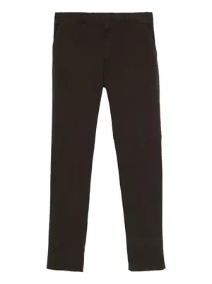 Zegna Pressed-crease Trousers - Brown