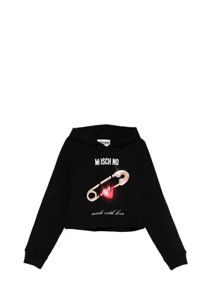 Moschino Print Hoodie - Black