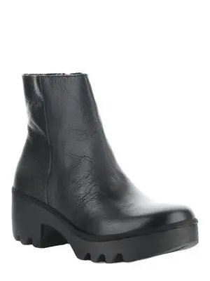 Fly London Toor Platform Bootie - Black Mousse