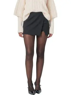 Endless Rose Wrap Miniskort - Black