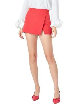 Endless Rose Endless Rose Wrap Skort Red