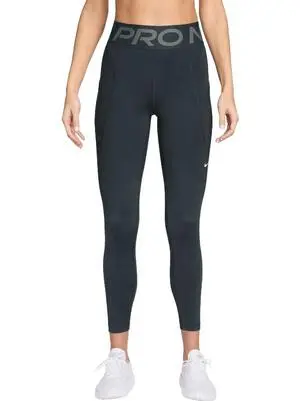 Nike Pro Sculpt High-waisted 7/8 Leggings - 390 Seawd/white