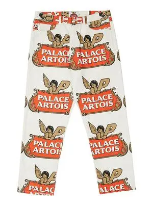PALACE Stella Artois Pant - White/red/gold
