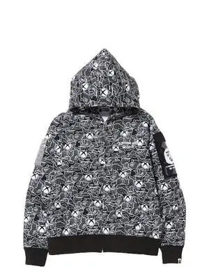 A BATHING APE X Xbox Camo Full Zip Hoodie - Black