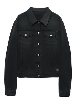 Prada Denim Blouson Jacket - Black