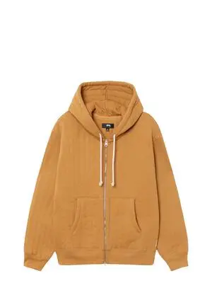 StÜssy Vertical Quilted Zip Hoodie - Tan