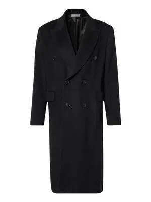 Our Legacy Whale Double-breasted Mohair-blend Coat - Black