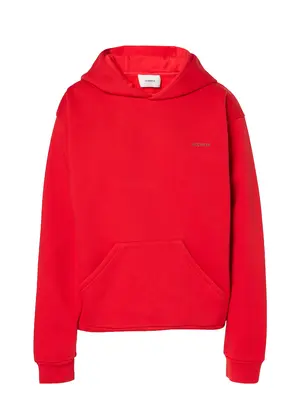 Coperni Horn Cotton-blend Jersey Hoodie - Red