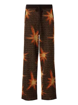 DRIES VAN NOTEN Dries Van Noten Printed Wool-blend Sweatpants
