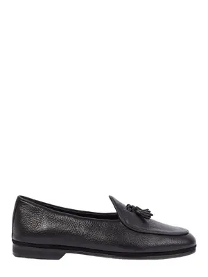 Rubinacci Marphy Leather Loafers - Black