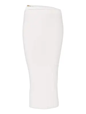 Jacquemus Pralù Scalloped Midi Skirt - White