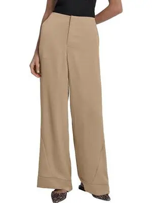 Dkny Wide Leg Trousers - Travertine