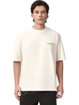 ALLSAINTS Underground Oversized Crew Neck T-shirt Ashen White/dakota
