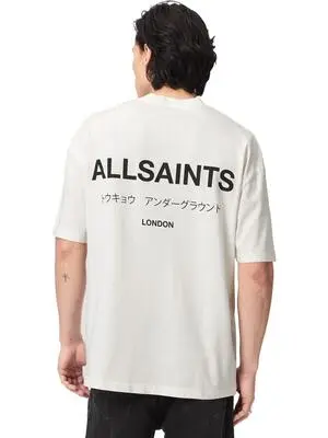 ALLSAINTS Underground Oversized Crew Neck T-shirt - Blue