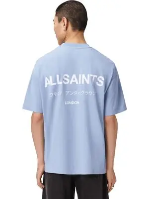 ALLSAINTS Underground Oversized Crew Neck T-shirt Villa Blue