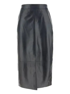 ARMA Midi Leather Skirt With Slit
