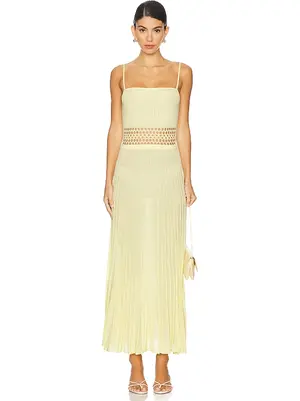 Tularosa Yokine Midi Dress - Light Baby Yellow