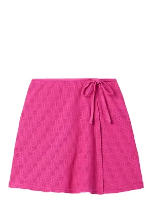 AGR AGR Pointelle-Knit Mini Wrap Skirt