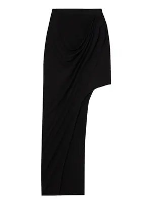 Helmut Lang Draped Asymmetric Skirt - Black